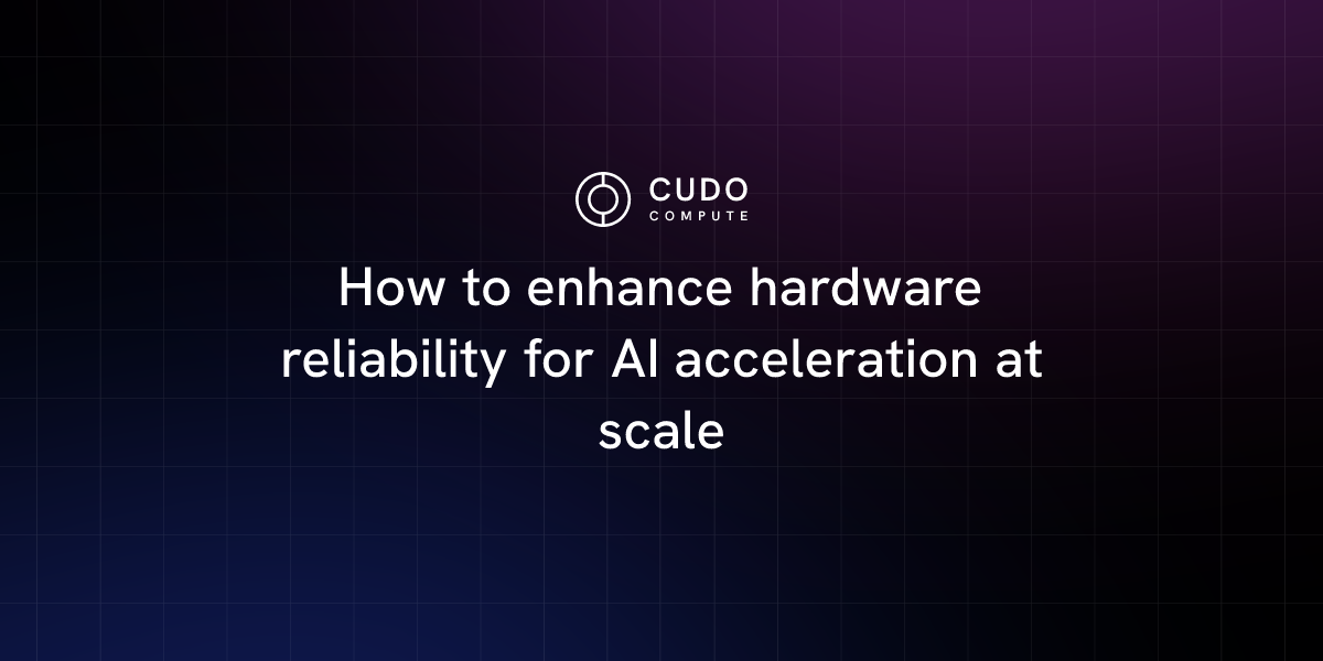 Optimizing hardware reliability for AI acceleration